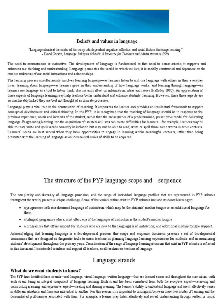 ESL Language Scope and Sequence | PDF | Learning | Communication