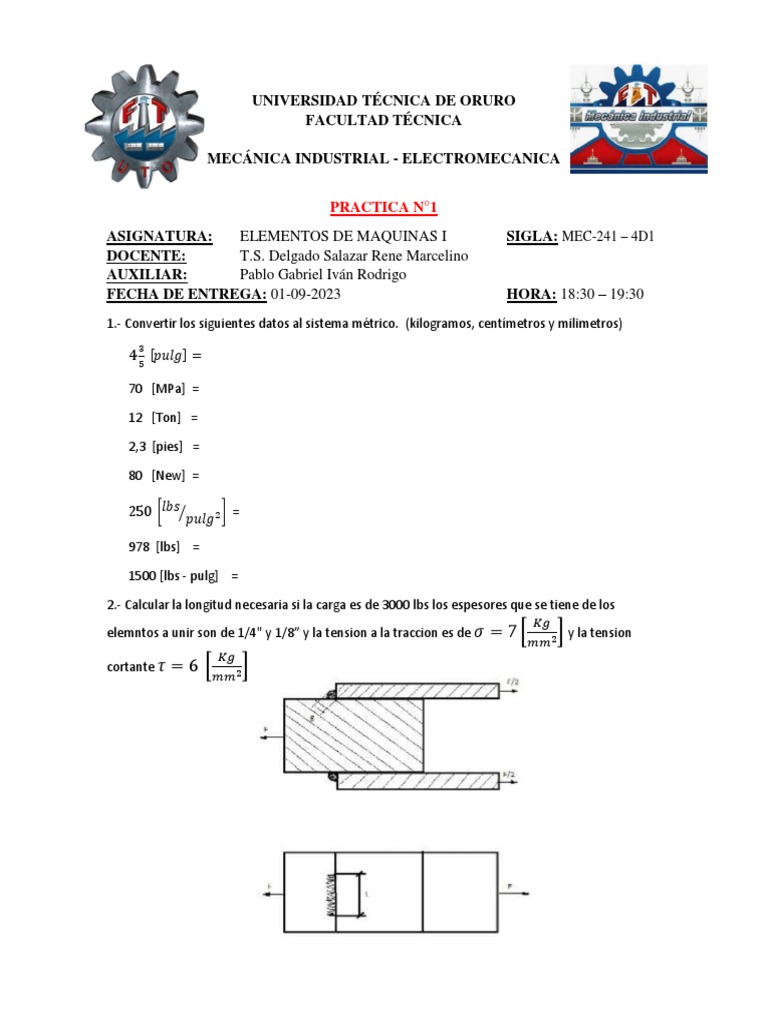 Prac1 Mec241 4D1 2023 | PDF