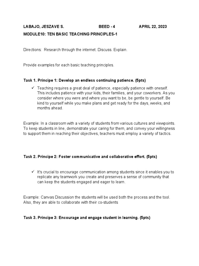 PT 422 - Module 10 | PDF | Teachers | Learning