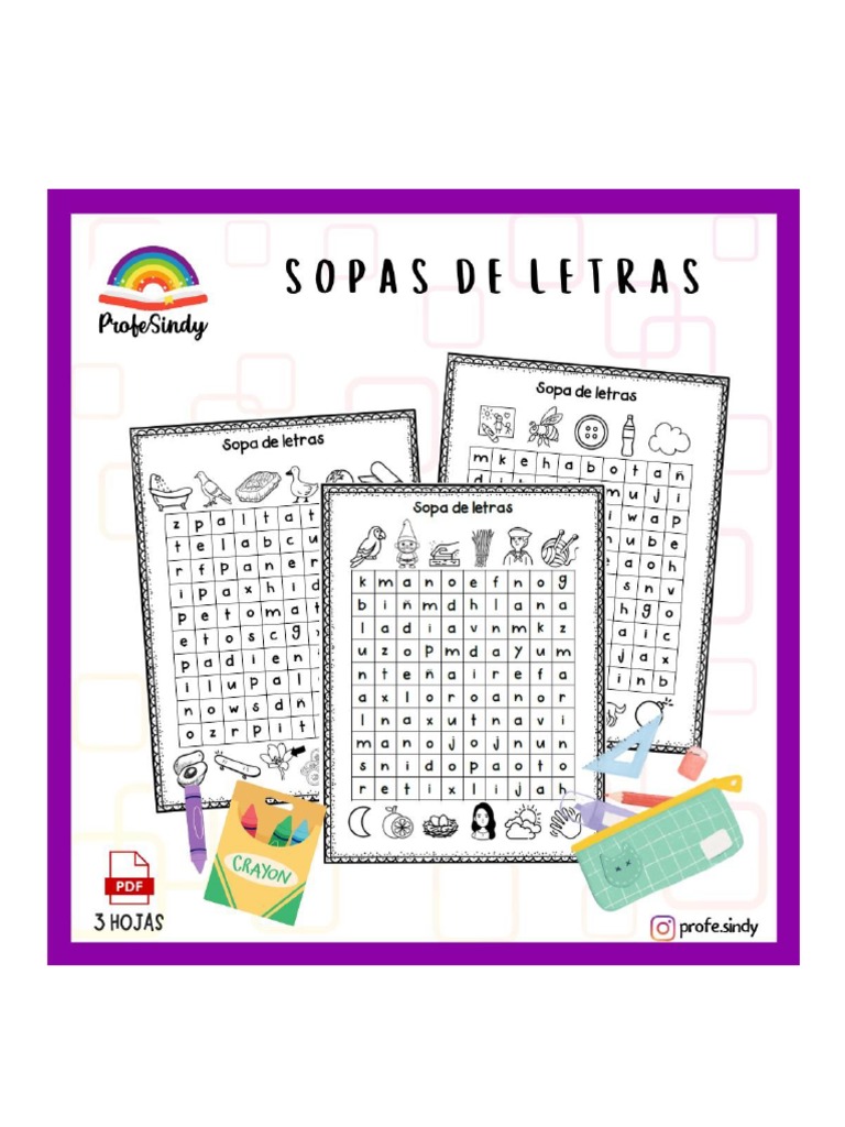 Reglas de uso para sopa de letras | PDF