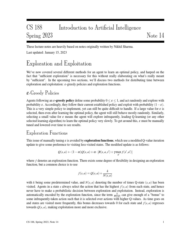 cs188 sp23 Note14 | PDF | Computer Programming | Algorithms