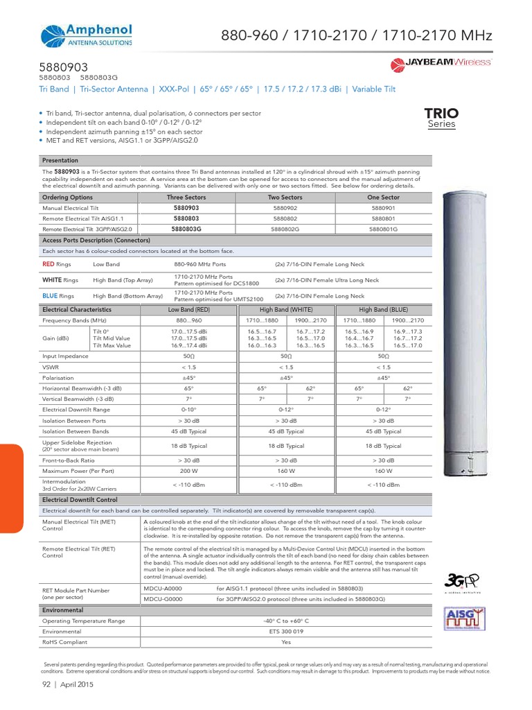 Jaybeam 5880903 | PDF