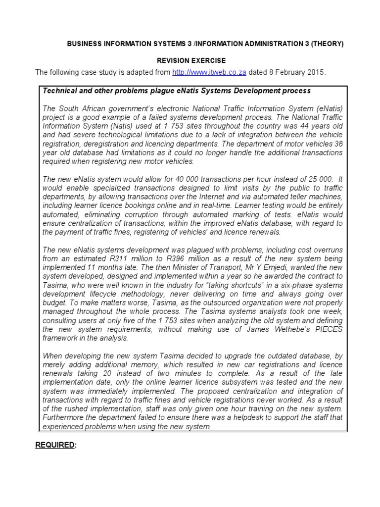 SDLC Revision Exercise - Semester 1-2022 | PDF | Computing | Information Technology