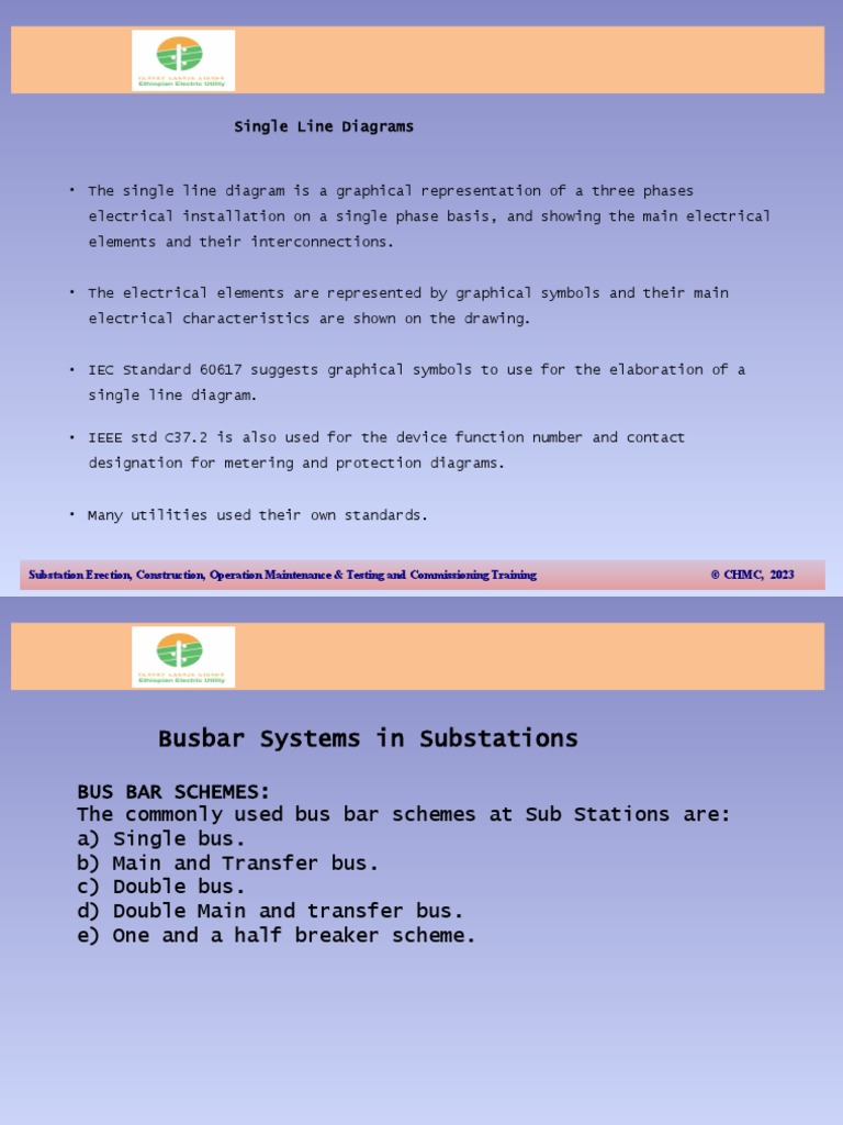 1.7 Bus Bar System & Single Line Diagram | PDF | Electrical Substation ...