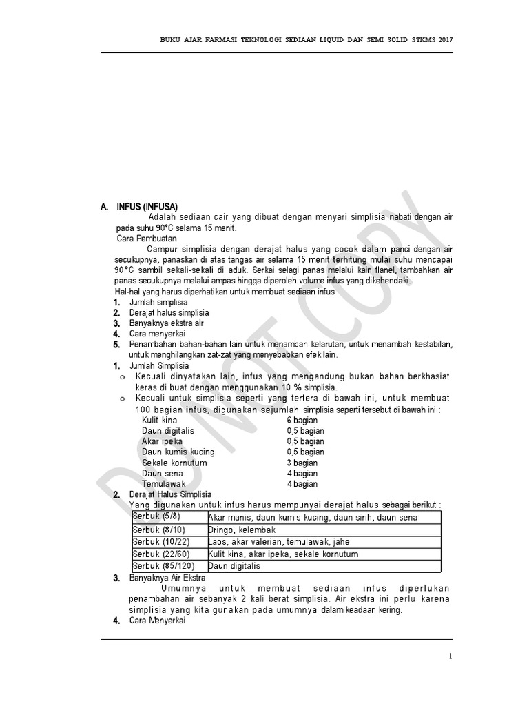 INFUSA | PDF | Memasak, Makanan, & Anggur | Kesehatan Holistik