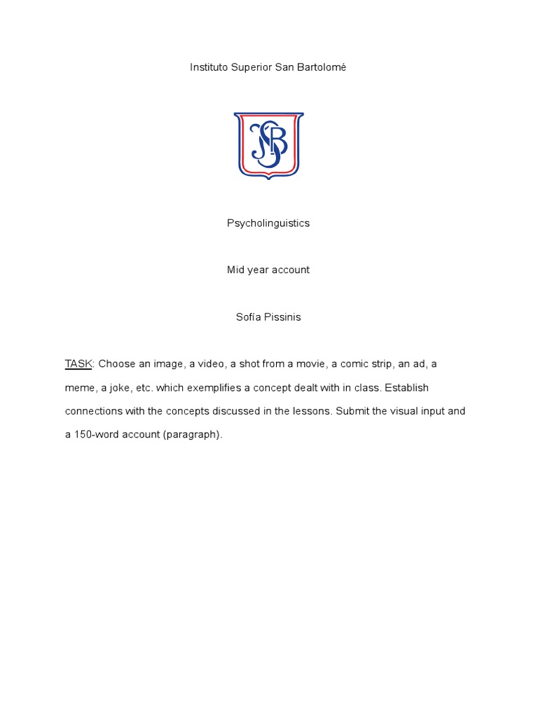 Mid Year Account - Sofía Pissinis | PDF