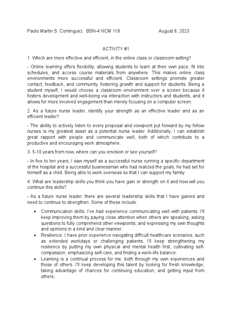 Activity 1 Ncm 119 Pdf Nursing Educational Technology