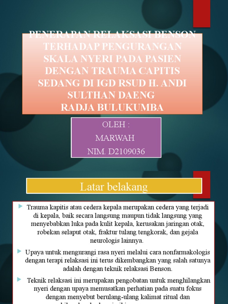 PP Terapi Benson | PDF