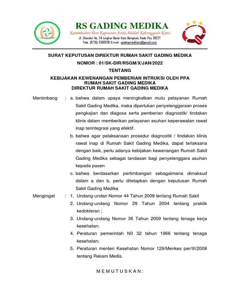 SK Kewenangan Ppa | PDF