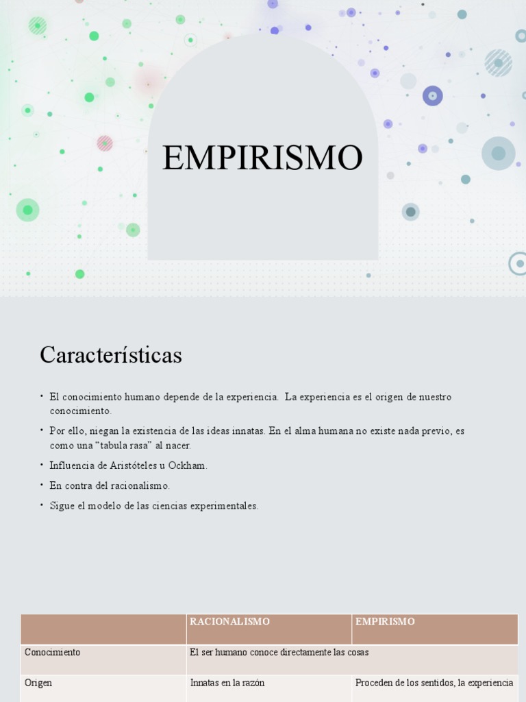 EMPIRISMO | Descargar gratis PDF | Empirismo | Experiencia