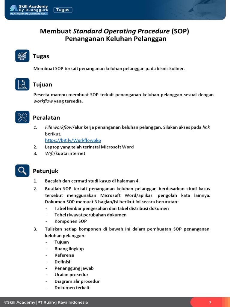 SOP Keluhan Pelanggan - (ARMIYATI) | PDF