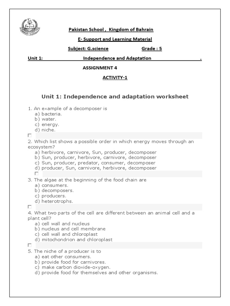 Grade 5 New Week 4 Grade 5 12 5 20 | PDF | Food Web | Foods