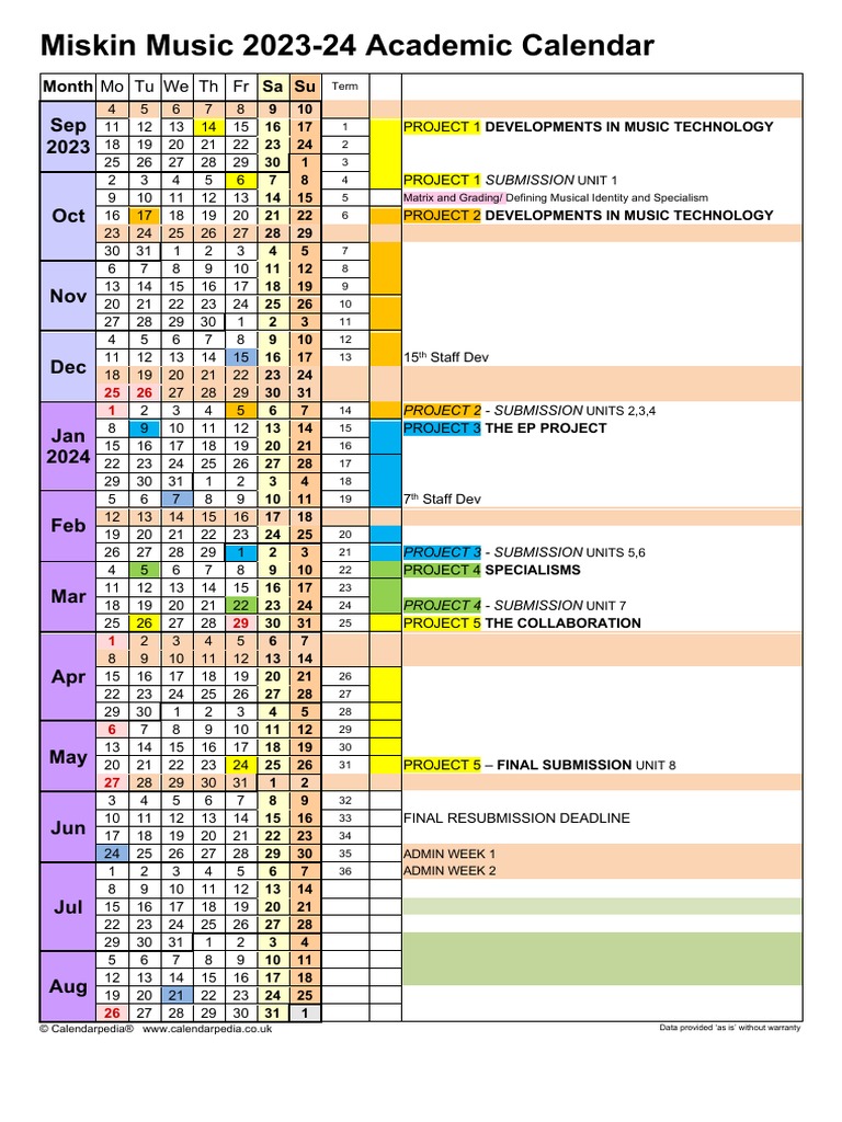 Academic Calendar 2023-2024 | PDF