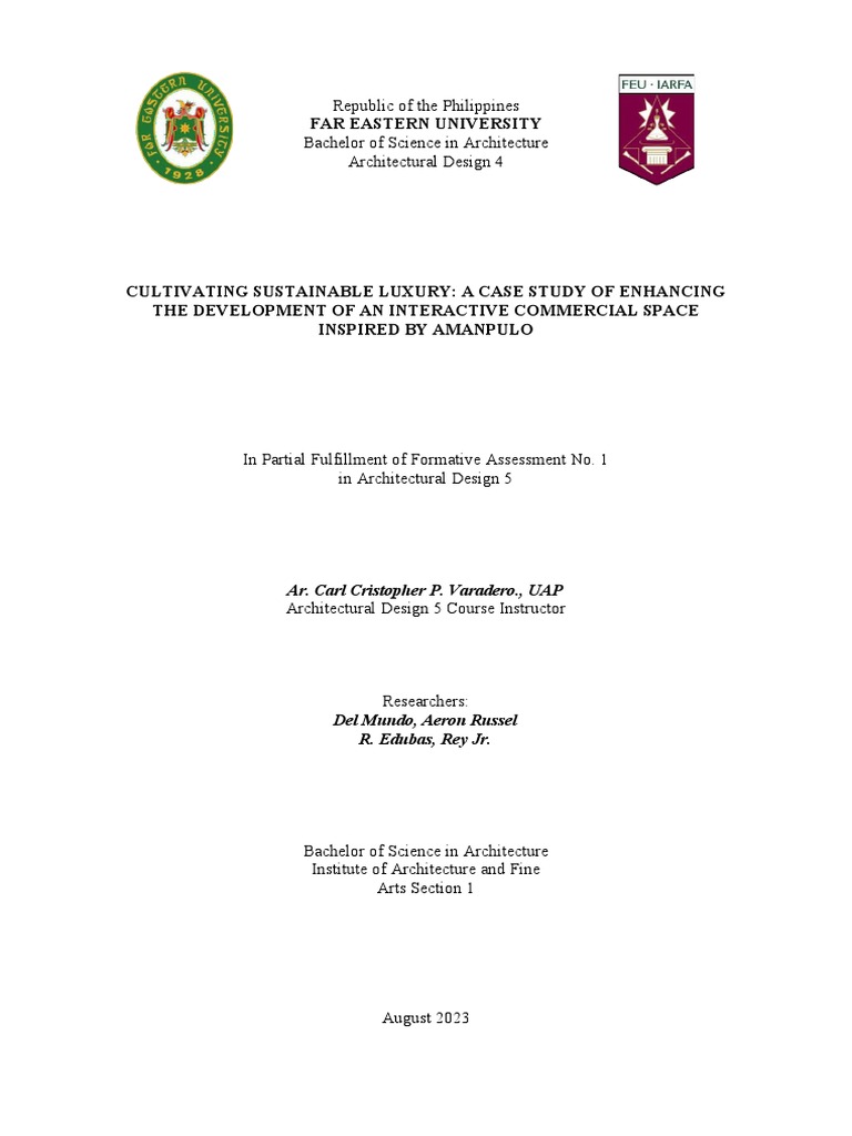 RRL Del-Do Edubas Arc1441 Fa1mun | PDF | Philippines | Experience