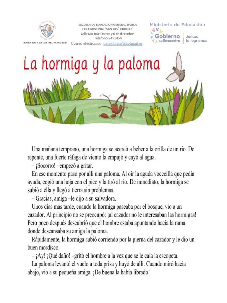 La Hormiga y La Paloma | PDF