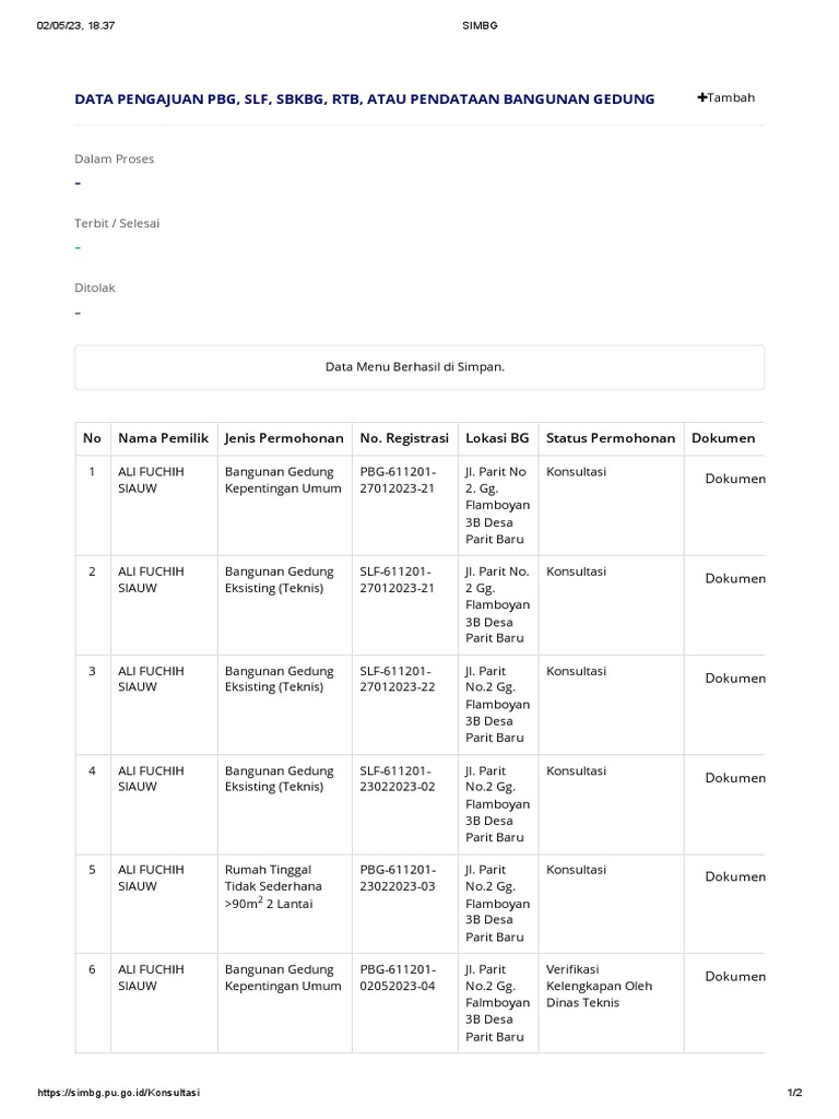 Simbg Upload Baru Yayasan | PDF