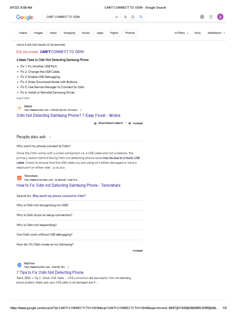 Cant Connect To Odin | PDF | Usb | Android (Operating System)
