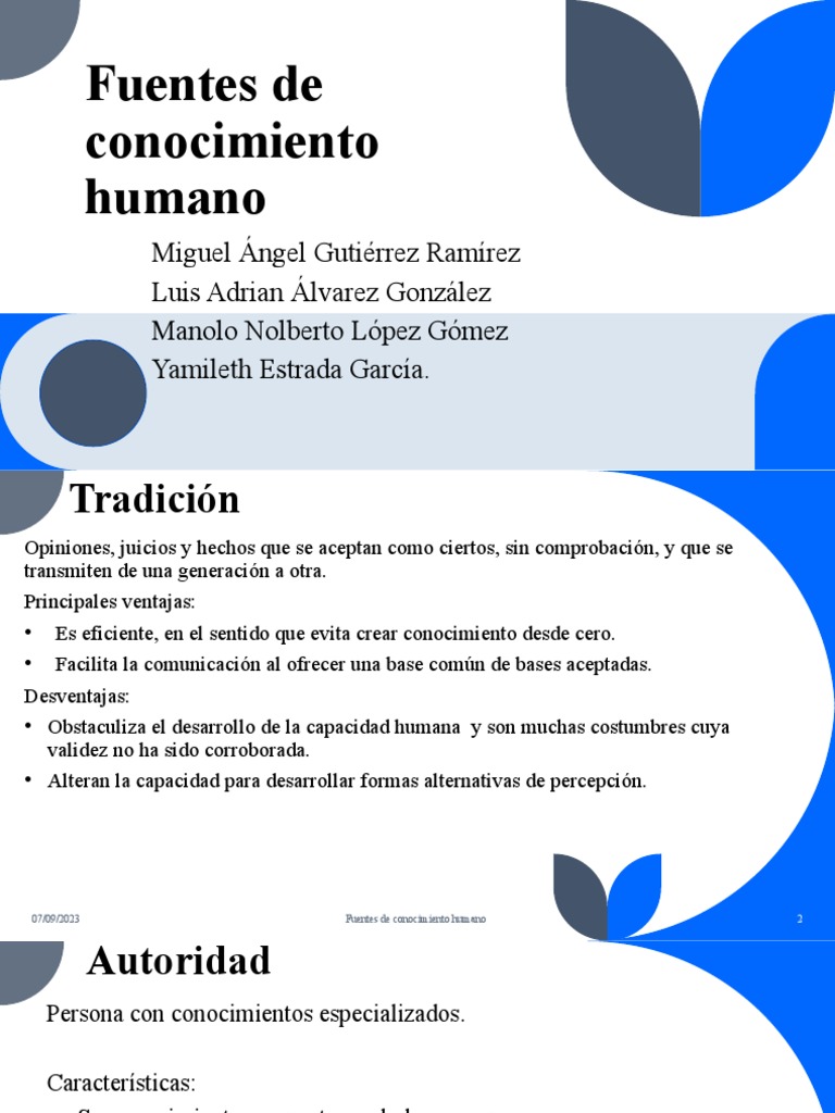 Fuentes y tipos de conocimiento humano | PDF | Conocimiento | Experiencia