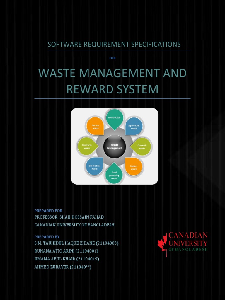 FINAL SRS For Waste Management | PDF | Information Security | Mobile App