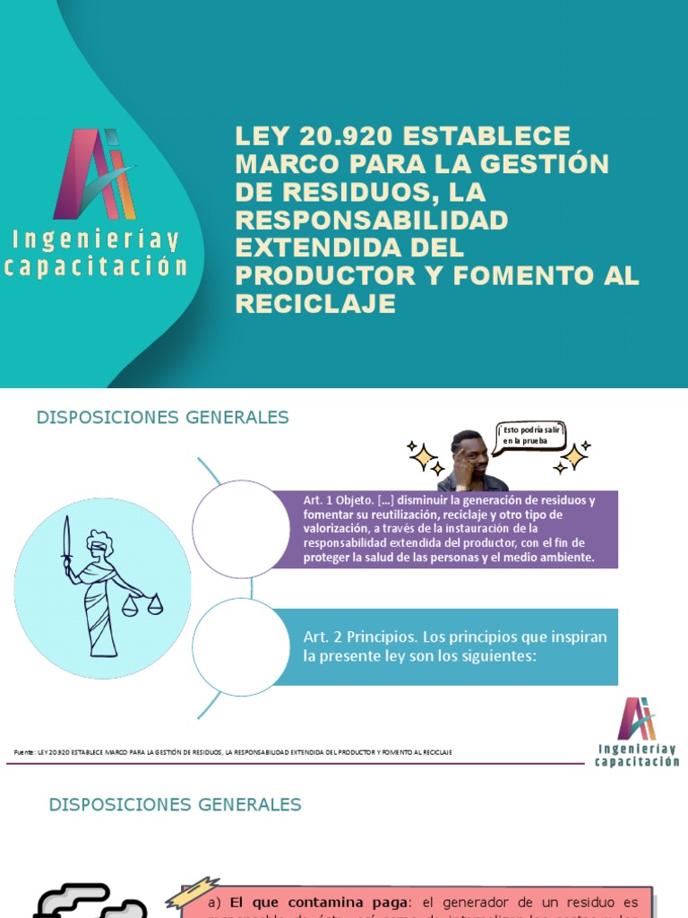 Ley 20.920 Establece Marco para La Gestión | PDF | Residuos | Gestión de residuos