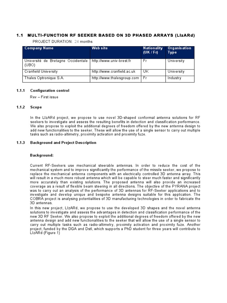 RF Seeker 3d Thales | PDF | Antenna (Radio) | Radar