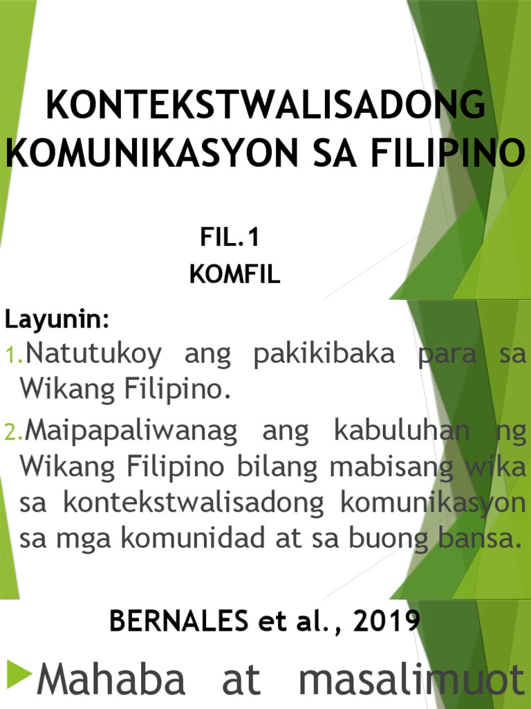 Komfil Lesson 1 | PDF