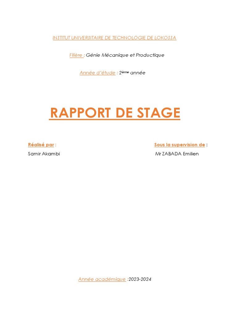 Rapport Samir PDF | PDF | Usinage | Perceuse