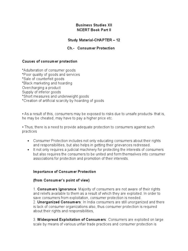Worksheets 1-3 & Notes - Consumer Prot. | PDF | Product (Business ...