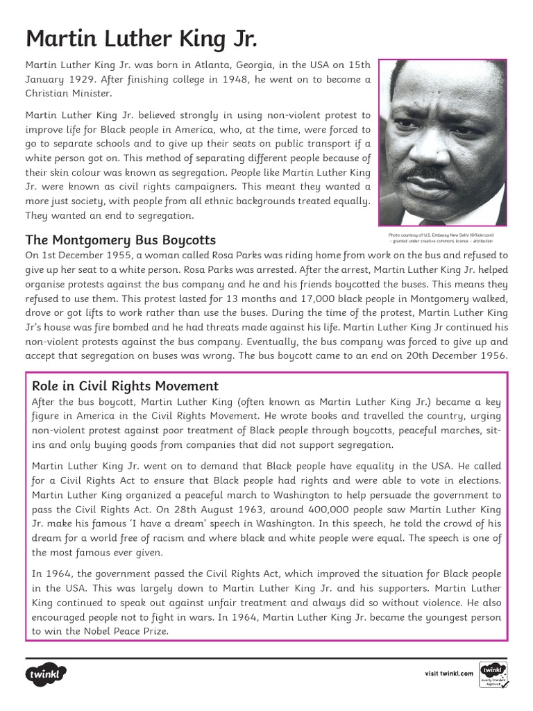 Martin Luther King | PDF | Martin Luther King Jr. | Rosa Parks