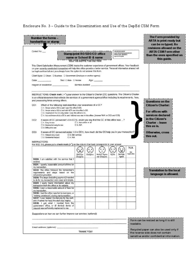 Enclosure No. 3 - Guide To The Dissemination and Use of The DepEd CSM ...