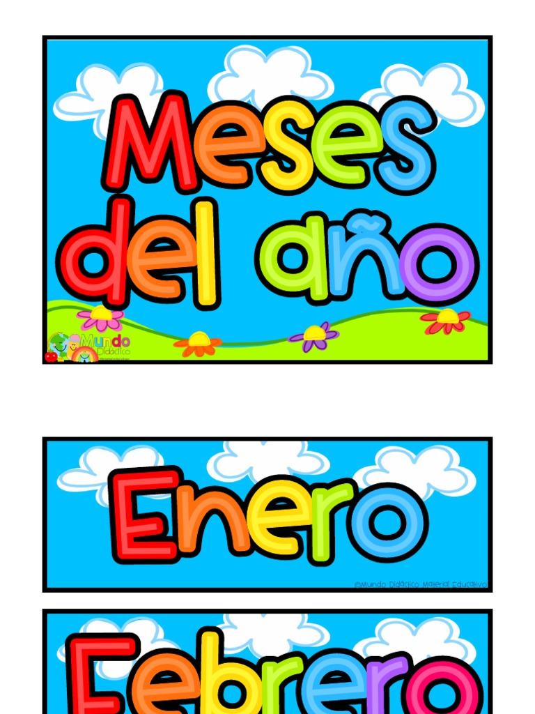 Meses del Año para Imprimir | PDF