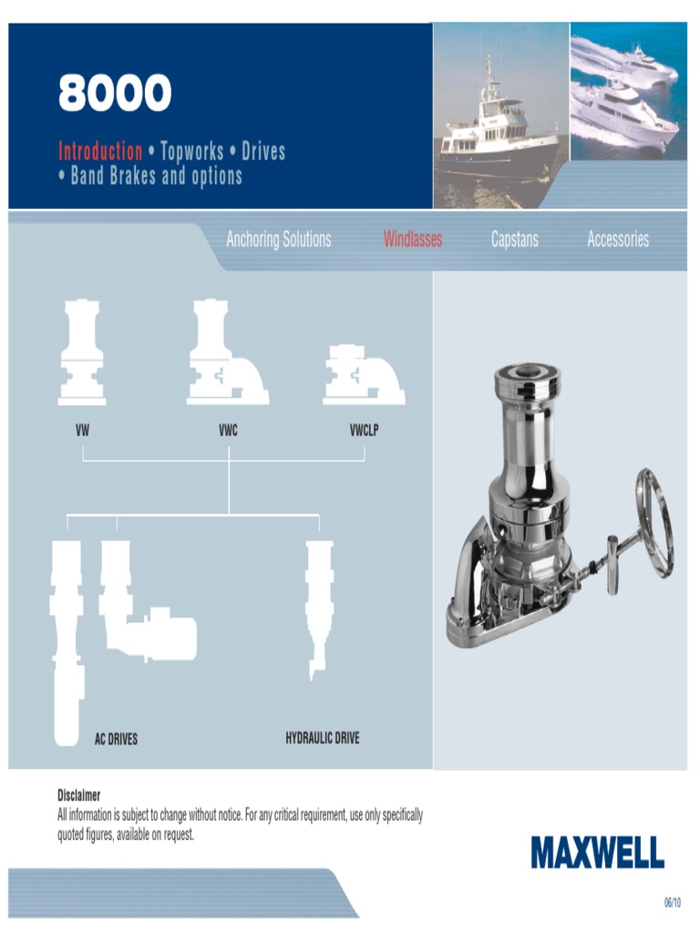 VW Windlass and Drive Specifications | PDF | Horsepower | Electricity