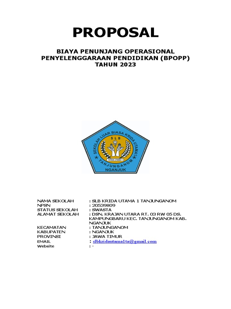 Format Proposal Bpopp 2023 | PDF