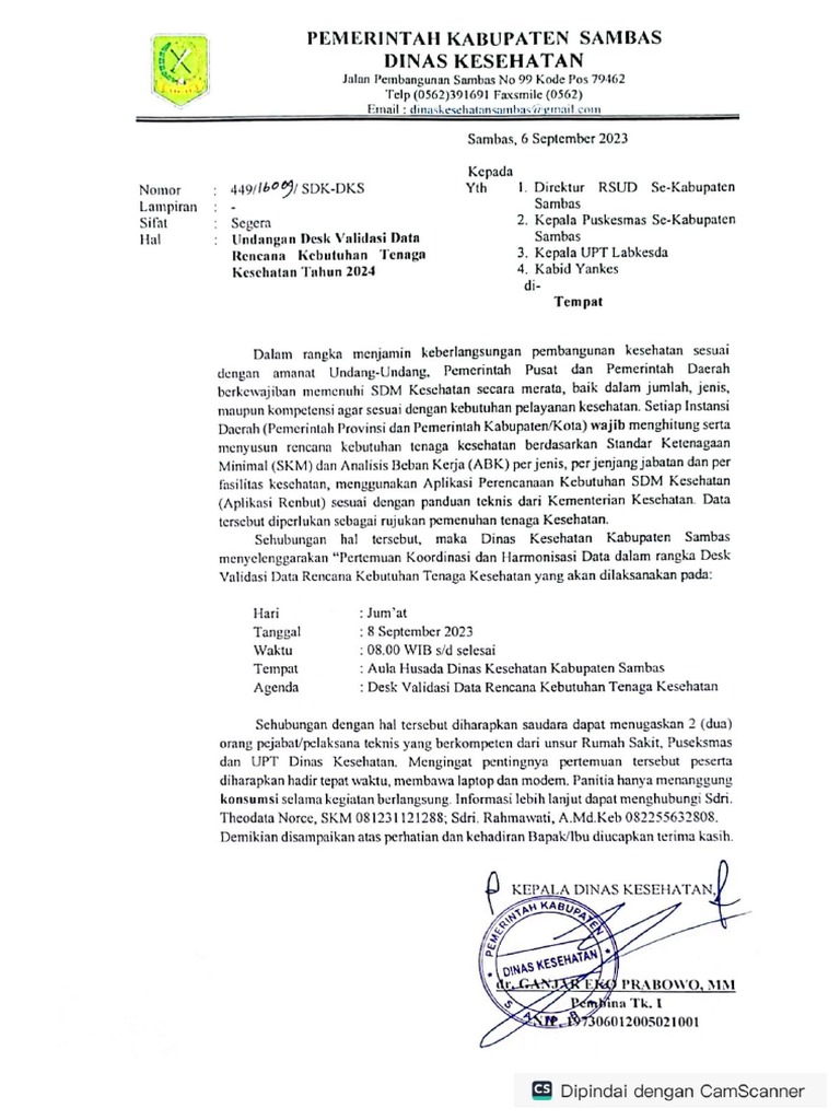 Undangan Renbut | PDF