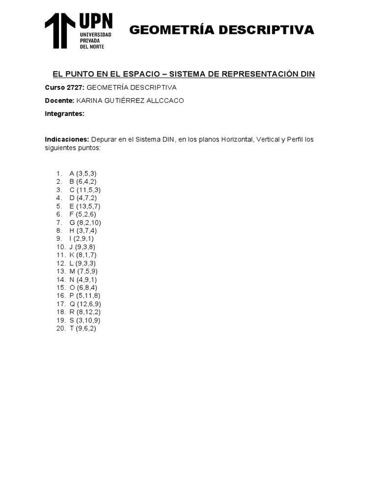 Tarea 1 - Depurado Del Punto en El Sistema Din 2727 | PDF