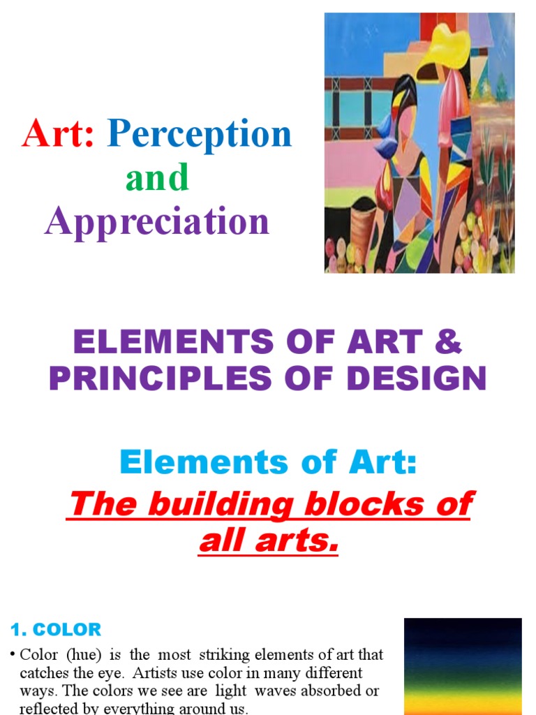 Art Perception and Appreciation - WEEK 4 and 5 | PDF | Color