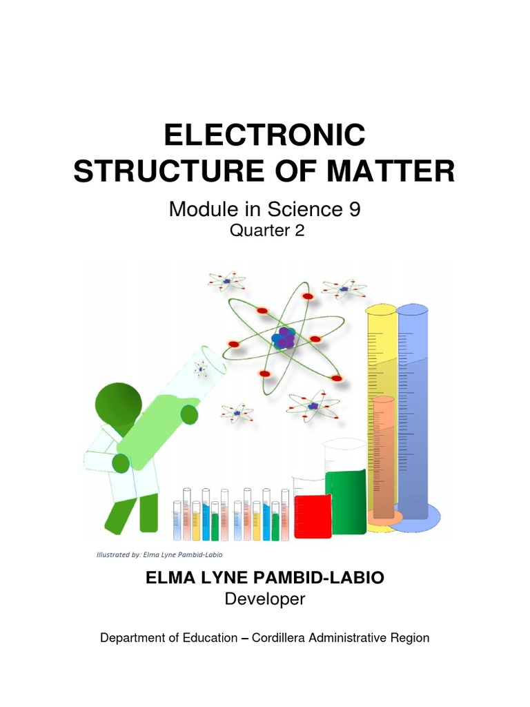 Electronic-Structure-Of-Matter Grade 9 Module PDF | PDF | Electron Configuration | Atomic Orbital