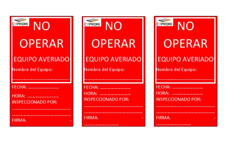 Tarjeta No Operar | PDF