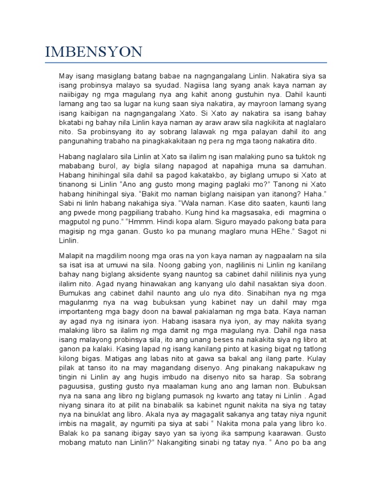 Maikling Kwento Example | PDF