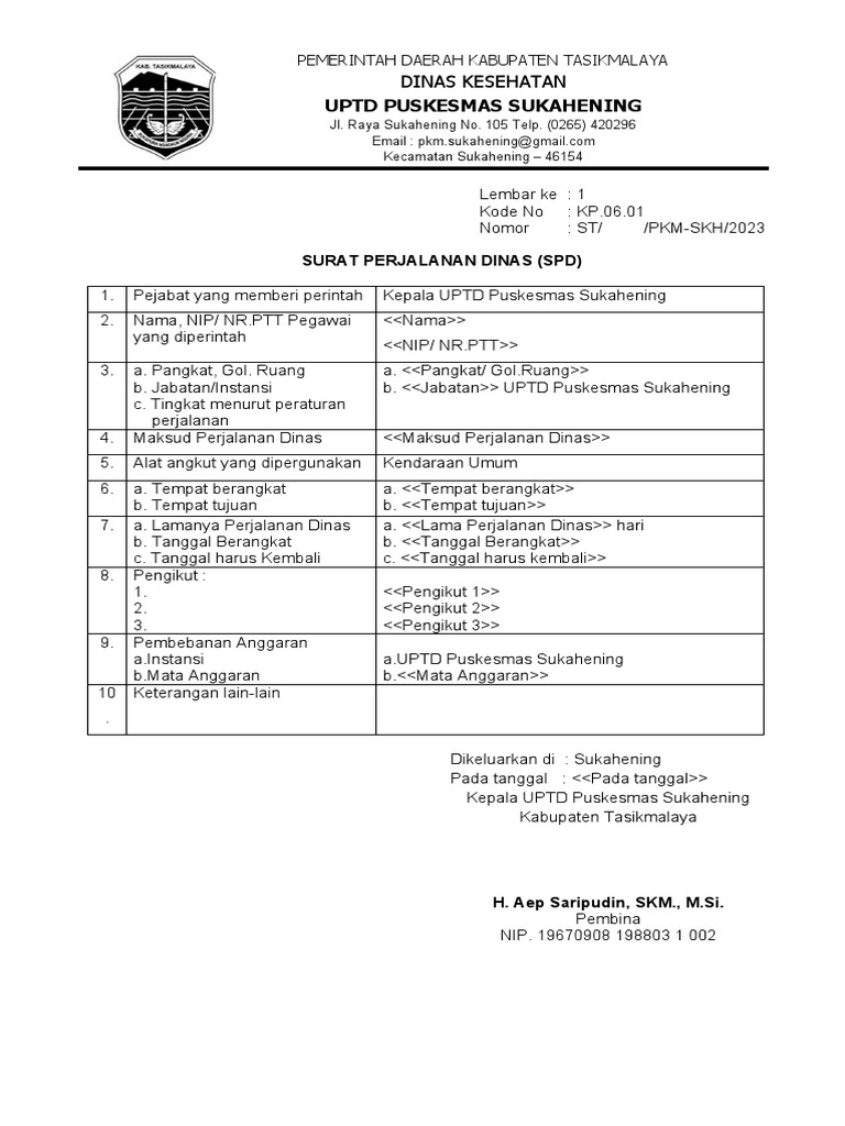 Format SPD 2023 | PDF