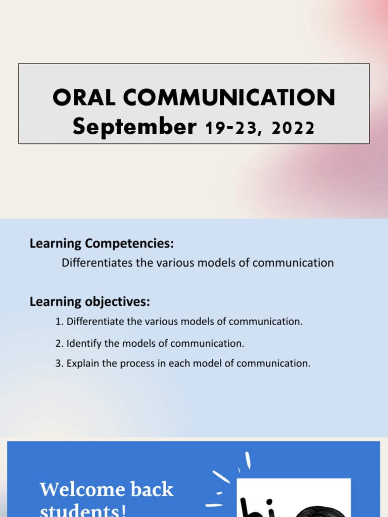 Q1L2 Model of Communication | PDF | Communication | Human Communication