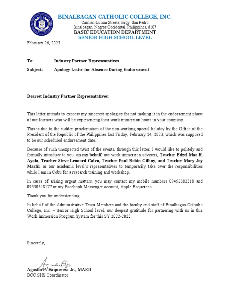 Letter To Industry Partners | PDF