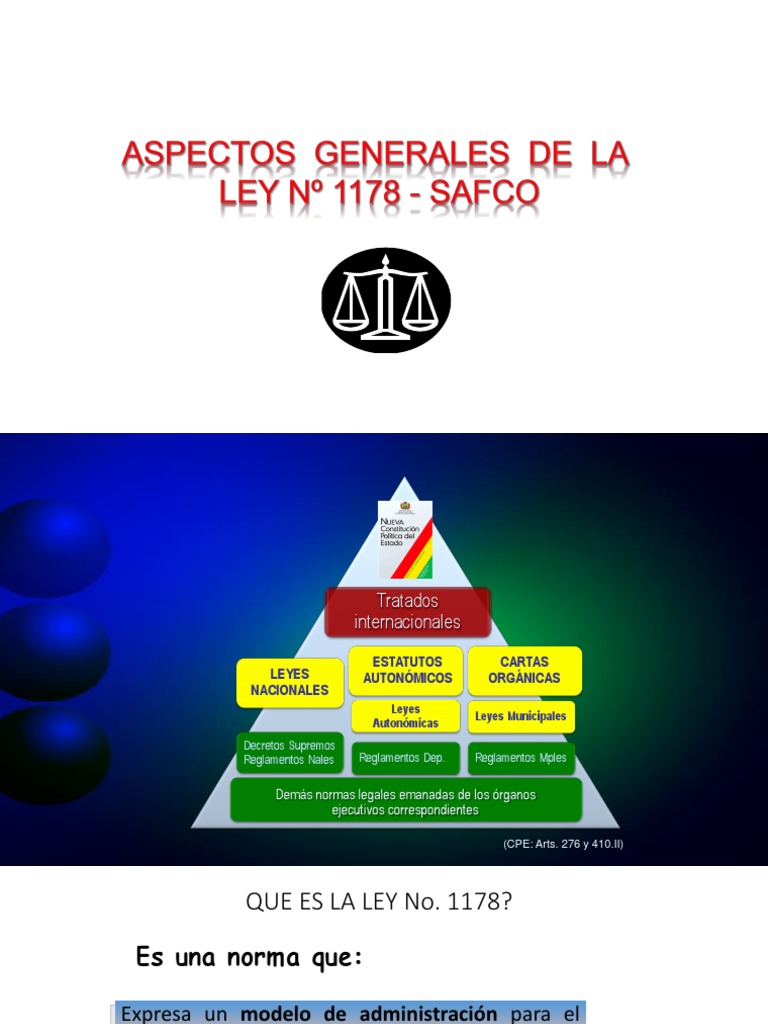 Ley 1178-DS.Nº23318-A y Sus DS. Modificatorios | PDF | Contabilidad ...