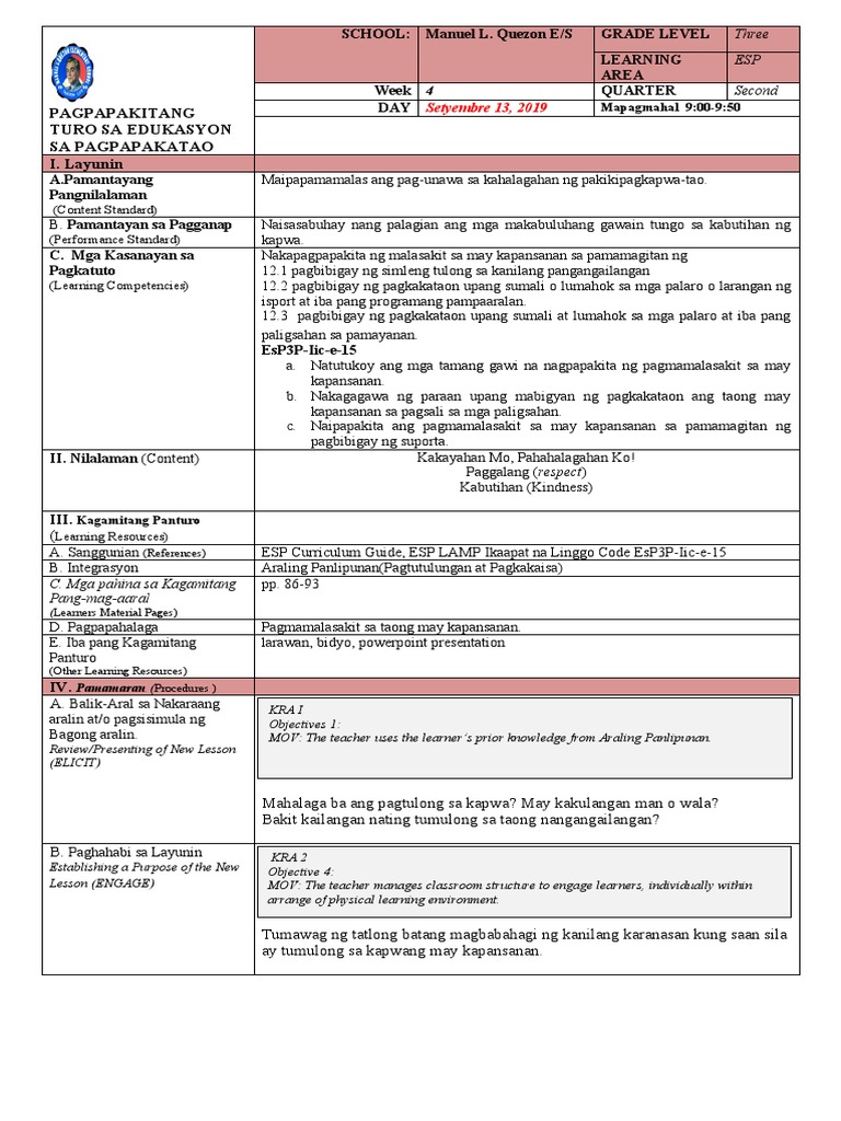 NAVIDA - Esp3 - Q2 - Pagmamalasakit Sa Taong May Kapansanan | PDF