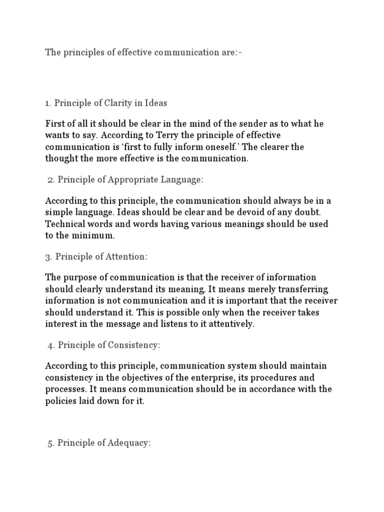 Principles of Effective Communications | PDF | Communication | Information