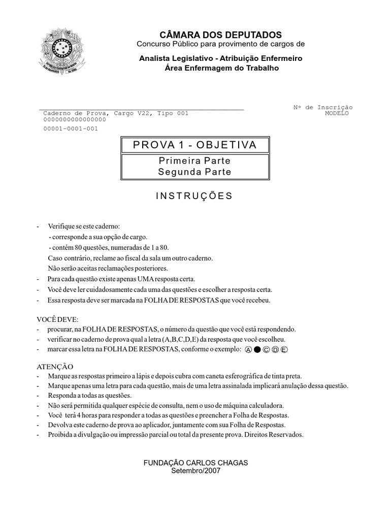 Prova V22 Tipo 001 | PDF | Science | Governo
