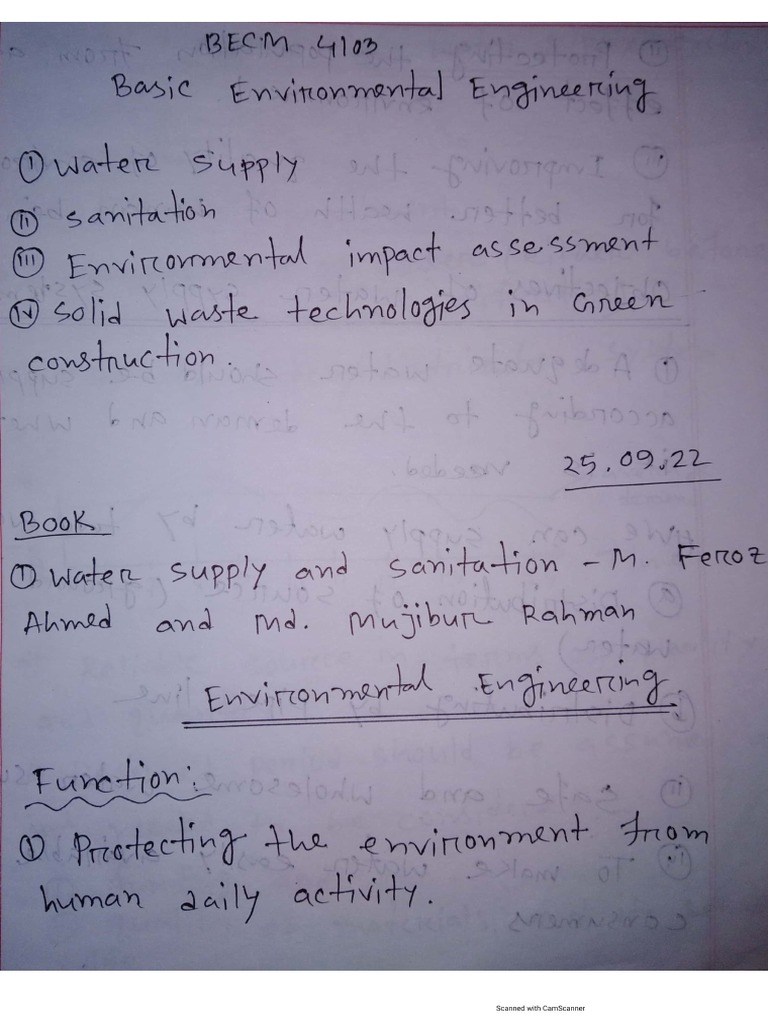 Basic Environmental Engineering (Abida Note) | PDF