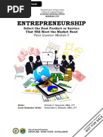 DLP q3 Entrep Code 0a 1-2-3-4 | PDF | Entrepreneurship | Market (Economics)