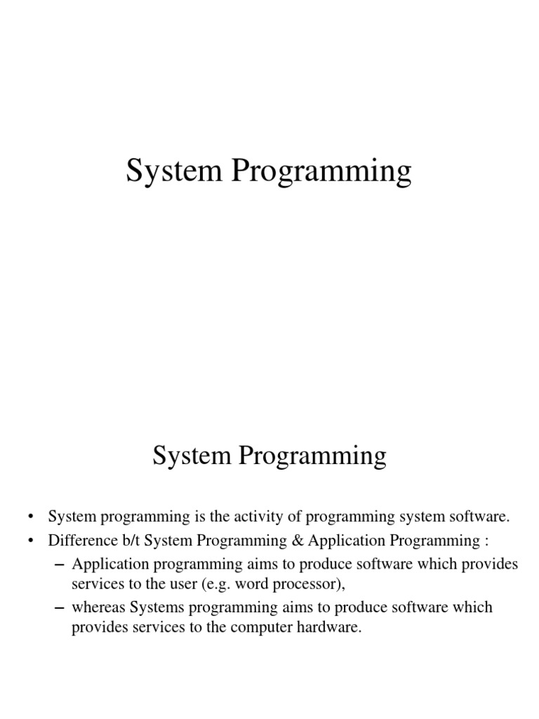 System Programming | PDF | Computer Programming | Assembly Language System Programming | PDF | Computer Programming | Assembly Language