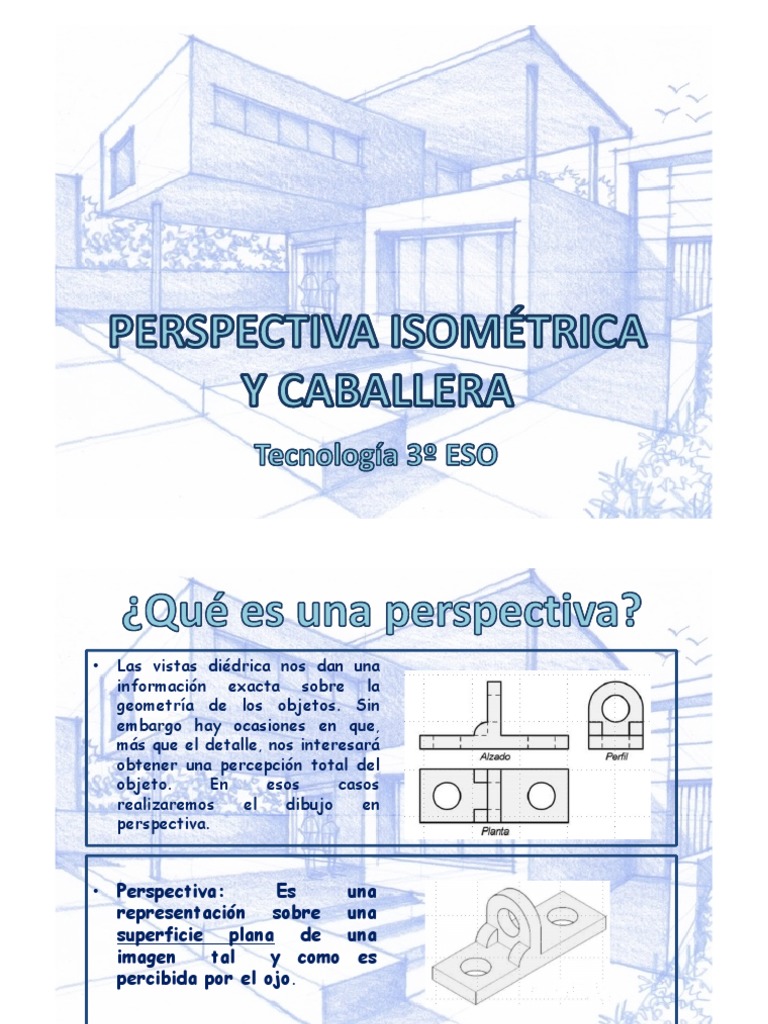 02 Tema Perspectiva Isometrica y Caballera | PDF | Perspectiva (Gráfica) | Dibujo